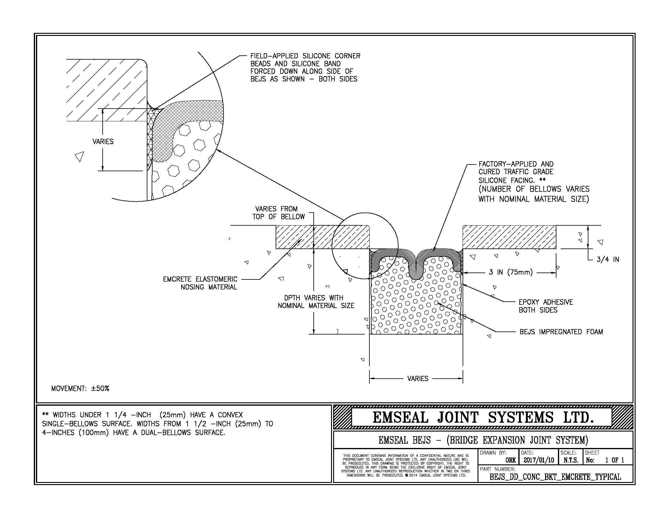 Bridge Expansion Joint CAD Details -BEJS Bridge Expansion Joint System